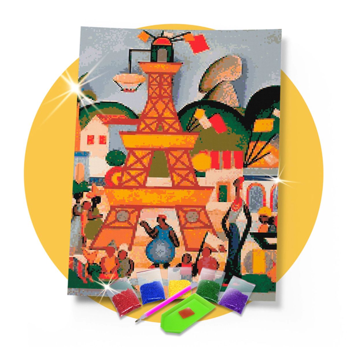 Kit de Pintura com Diamante 42x60cm - Tarsila do Amaral Carnaval em Ma ...