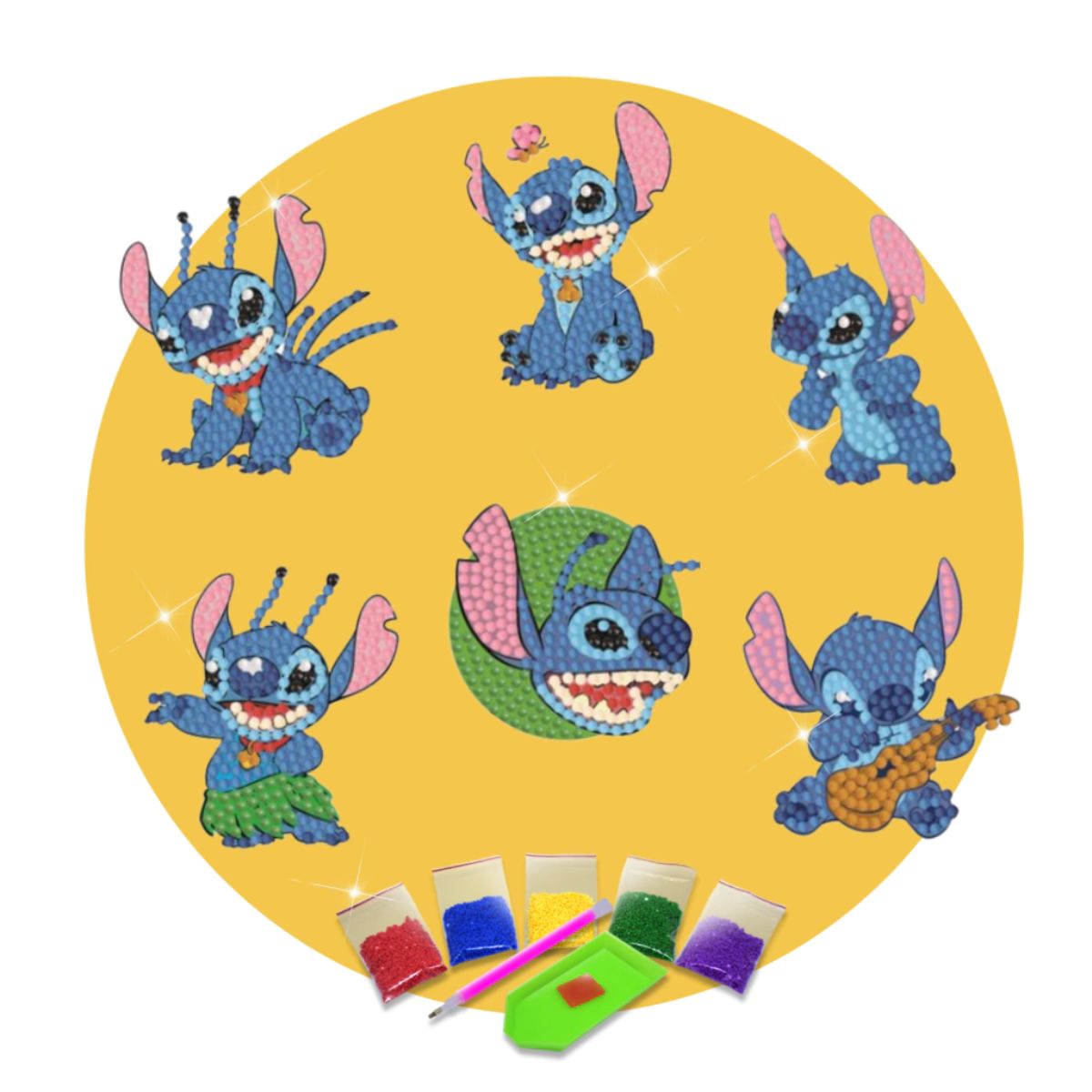 Kit de Pintura com Diamante Stickers - Stitch – Mundo do Artista