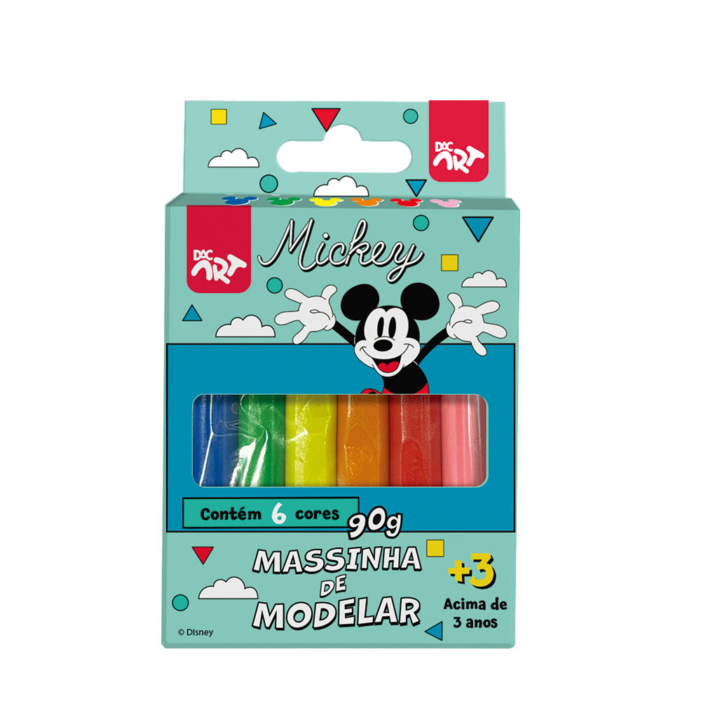 Massinha de Modelar com 6 Cores - Mickey Dac - 4691 – Mundo do Artista