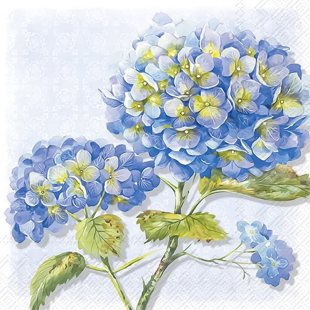 Guardanapo para Decoupage Ihr 33x33cm com 2 Unidades - Flor Lorea Azul ...