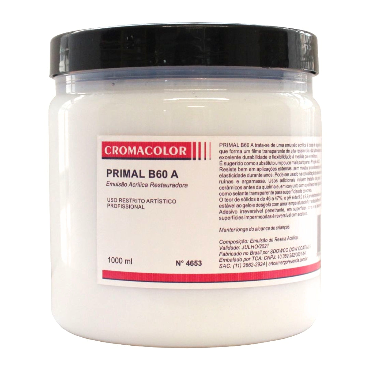 Emulsão Acrílica Primal B60 A 1000ml - Cromacolor – Mundo do Artista