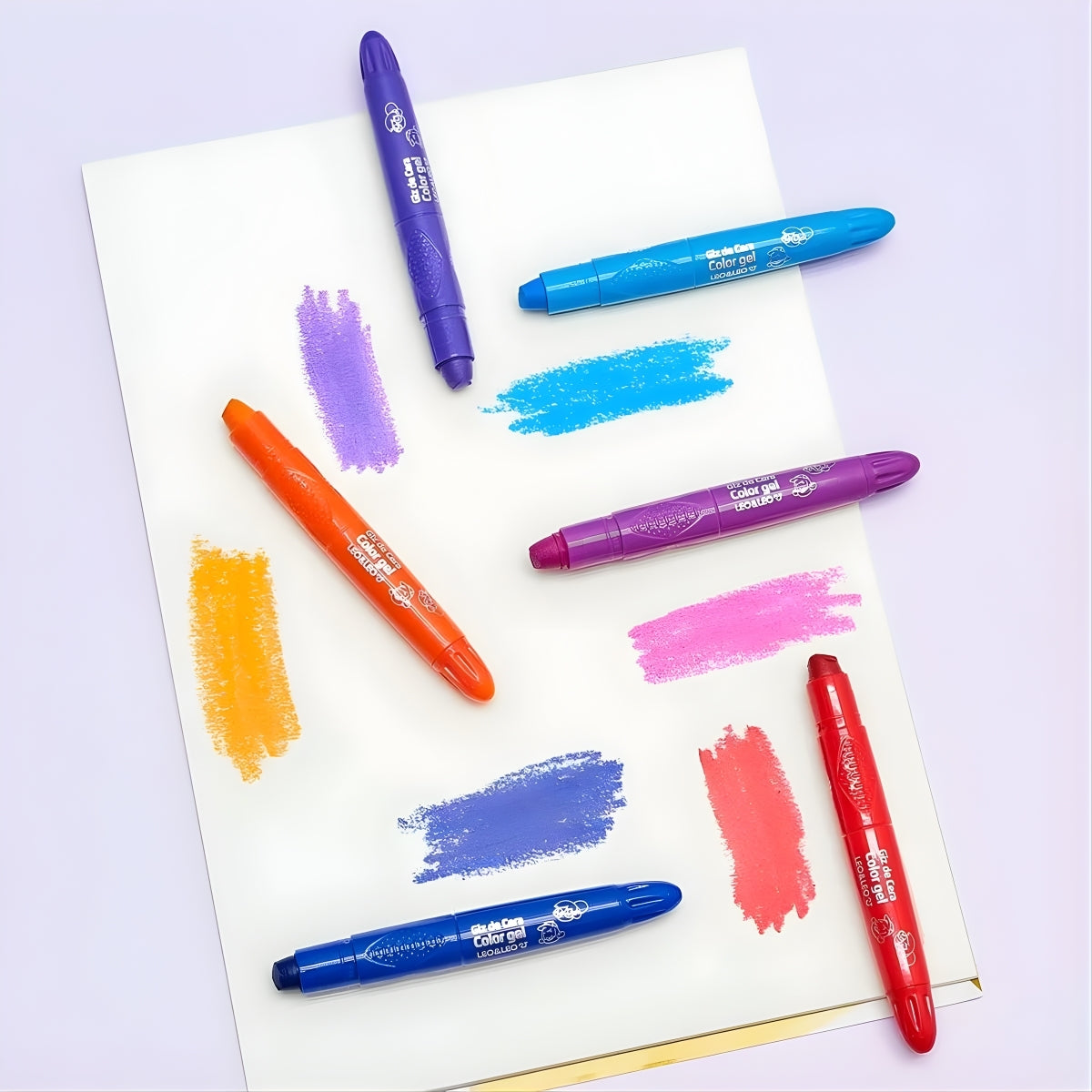 Estojo Giz de Cera Color Gel com 12 - Leo & Leo 72304 – Mundo do Artista